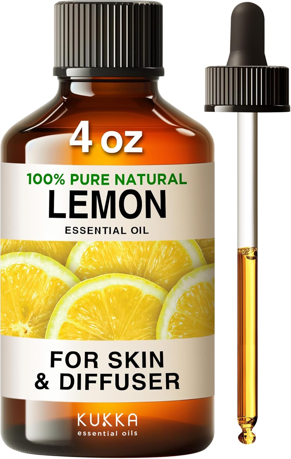 Kukka Lemon Essential Oil for Diffuser - Natural Essential Oil Lemon Oil for Skin - Lemon ...