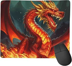 Amazon.com: Small Mousepad Computer Mousemat for Man Woman Dragon King ...