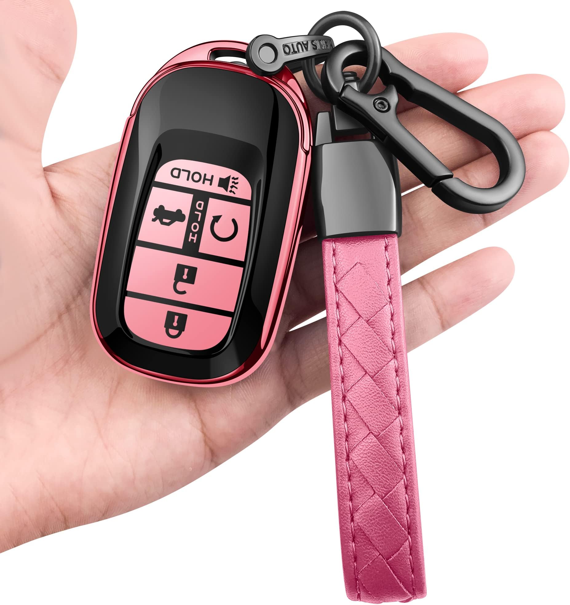 Amazon.com: for 2025 Honda Pilot Key Fob Cover and Leather Keychain ...