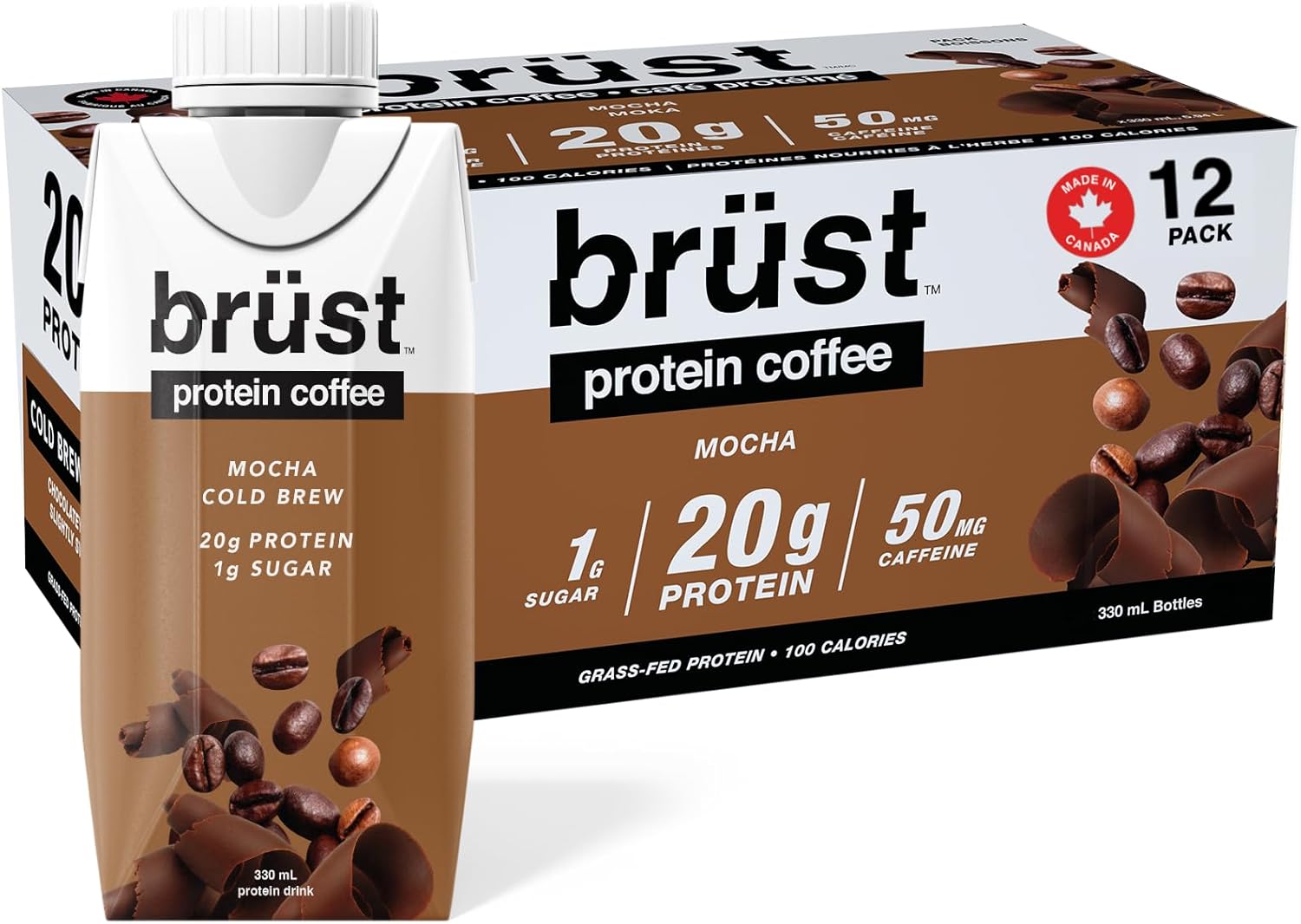 Chocolatey Mocha Cold Brew with 20g Protein & Only 100 Calories