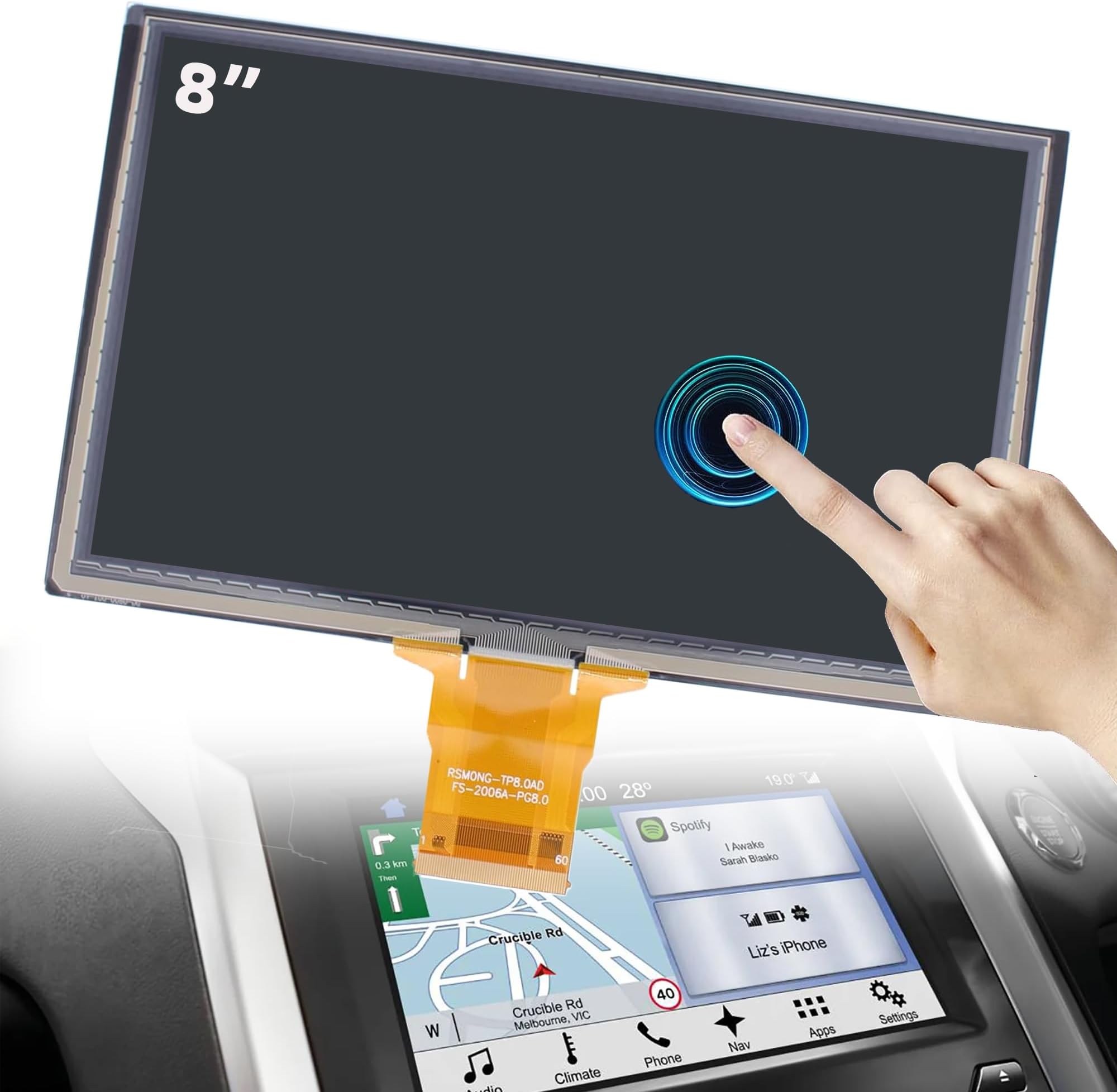 Amazon.com: Dasbecan 8" Sync 3 Touch Screen LCD Radio Navigation ...