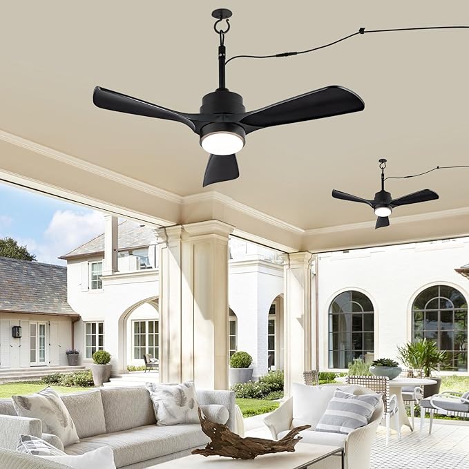 Amazon.com: ZIMOFLL 42" Outdoor Ceiling Fan for Patios with Light ...