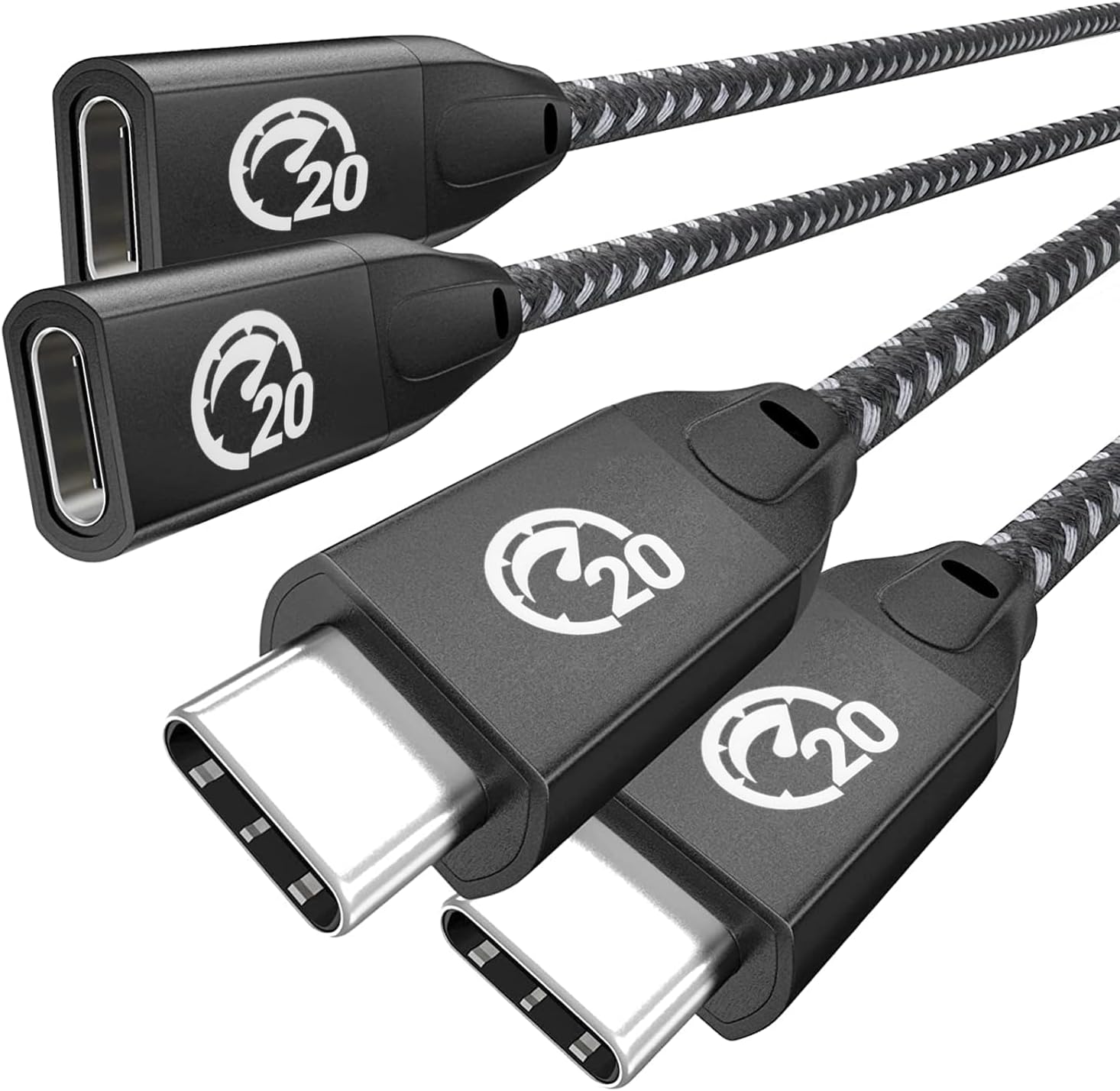 Amazon.com: RIITOP USB C Extension Cable Short (2FT), USB Type-C Male ...