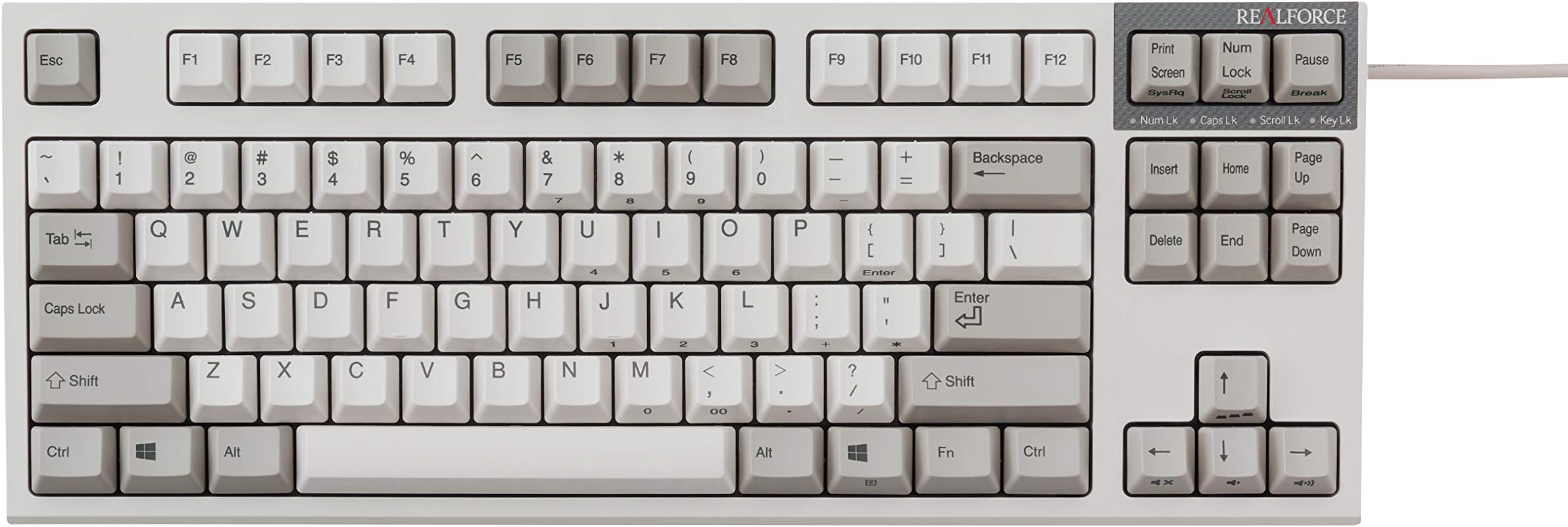 Amazon.com: REALFORCE R2 PFU Limited Edition Keyboard (Mid, Ivory, 45G ...
