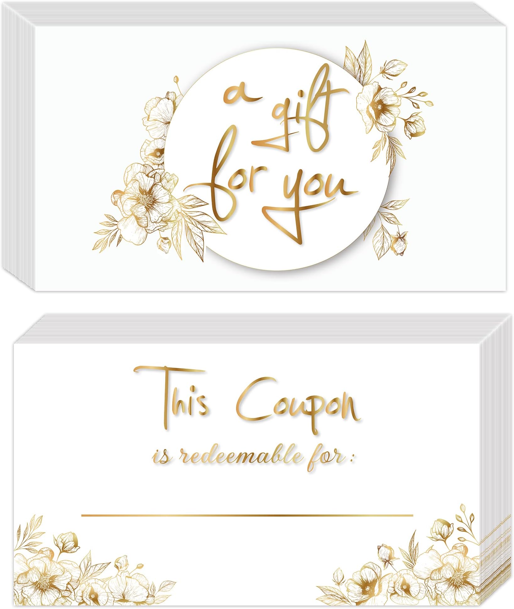 Amazon.com : Tomioziey 200 Pieces Coupon Cards - Blank Gift ...