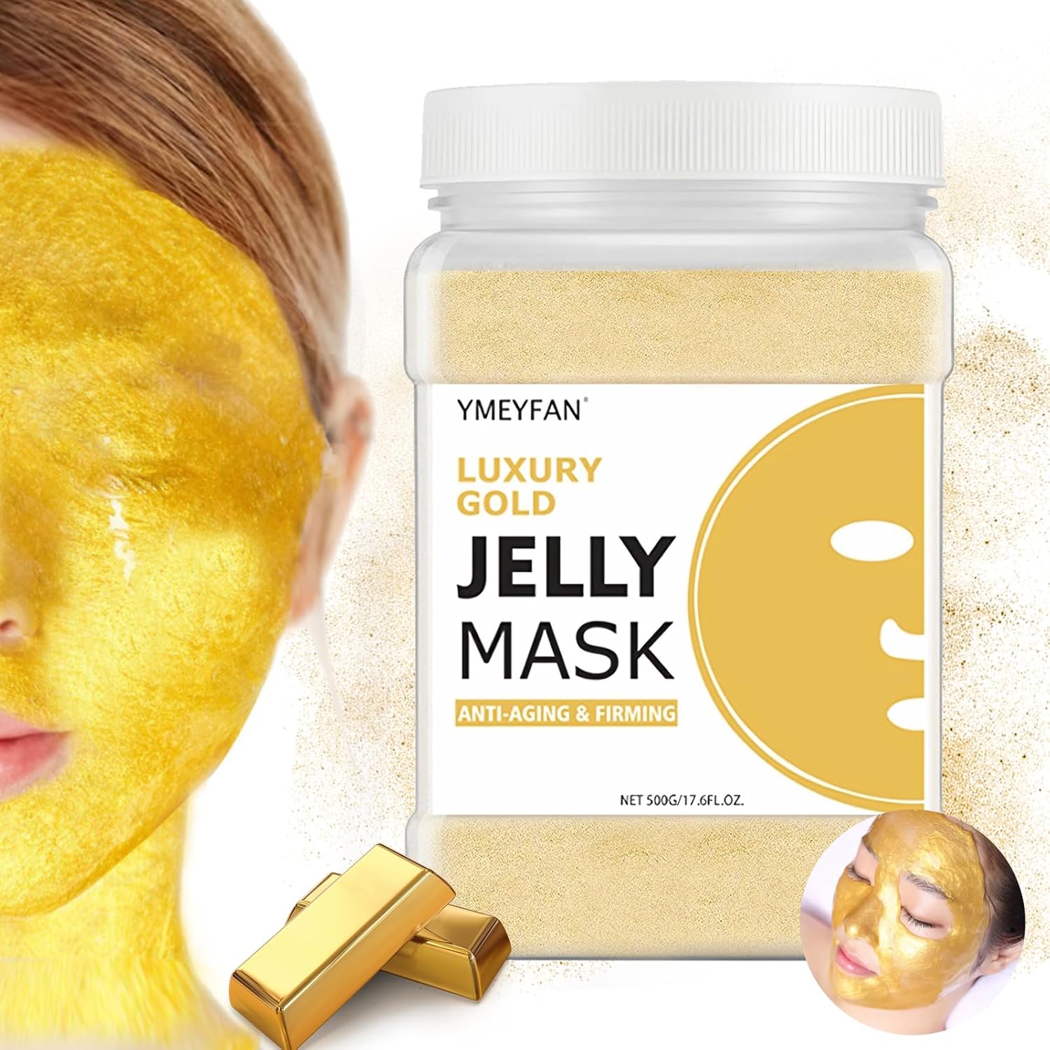 Amazon.com : YMEYFAN Jelly Mask Powder for Facial Professional - 24K ...