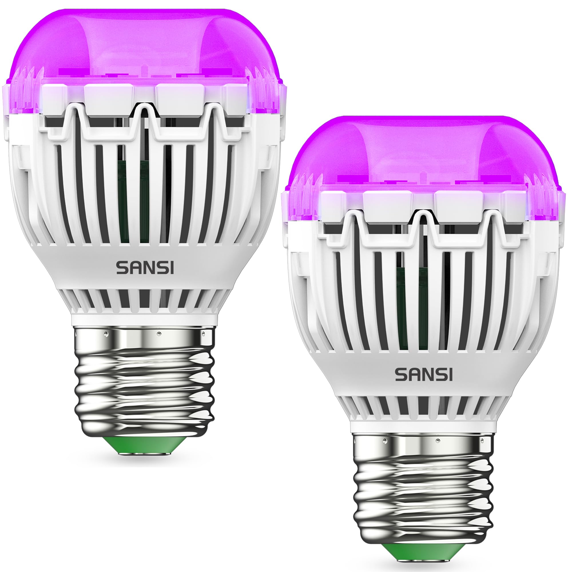 Amazon.com: SANSI 2 Pack Black Light Bulb, 7W A15 Black Lights Led Bulb ...