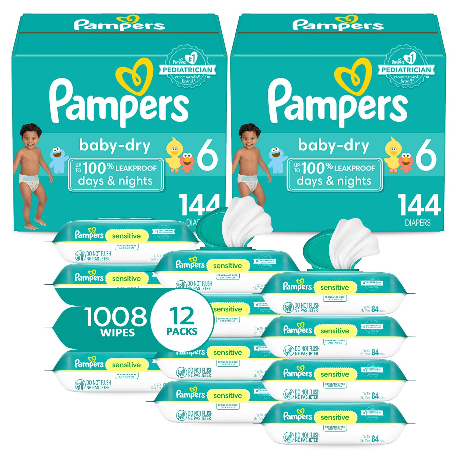 Amazon.com: Pampers Baby Dry Disposable Baby Diapers Size 6, 2 Month ...