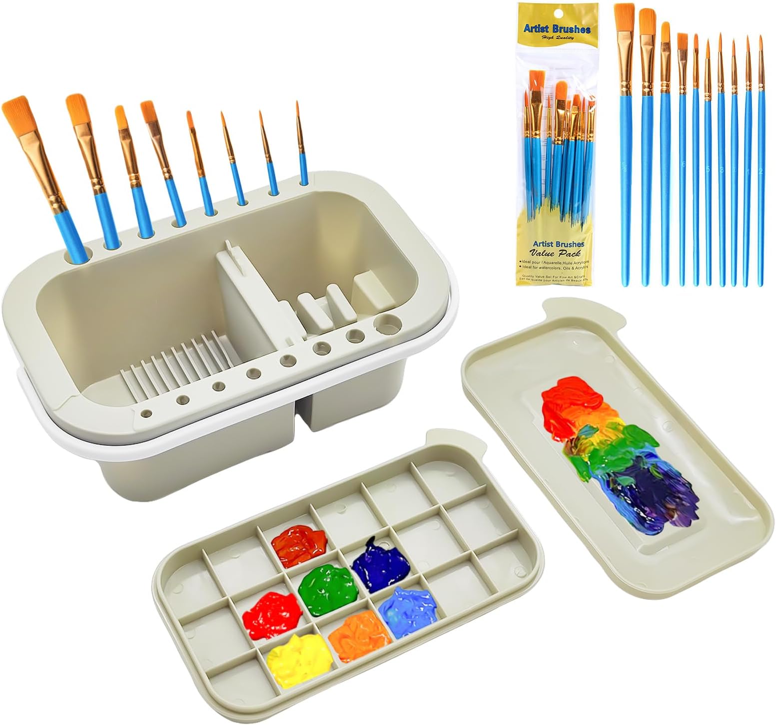 Amazon.com: SUWARMN Paint Brush Cleaner Rinse Cup (All-in-One ...