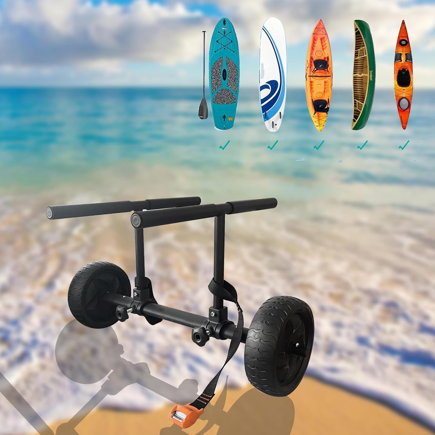 Carrito de kayak Carro Kayak Carrito Carro plegable para Carring Kayaks ...