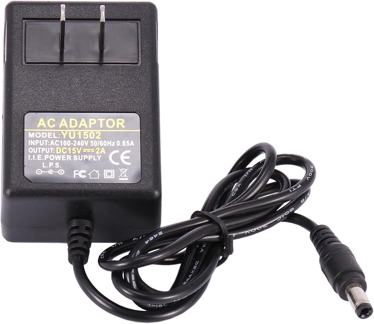 Amazon.com: 15V 2A Power Supply Adapter - COOLM AC 100-240V 50-60hz DC ...