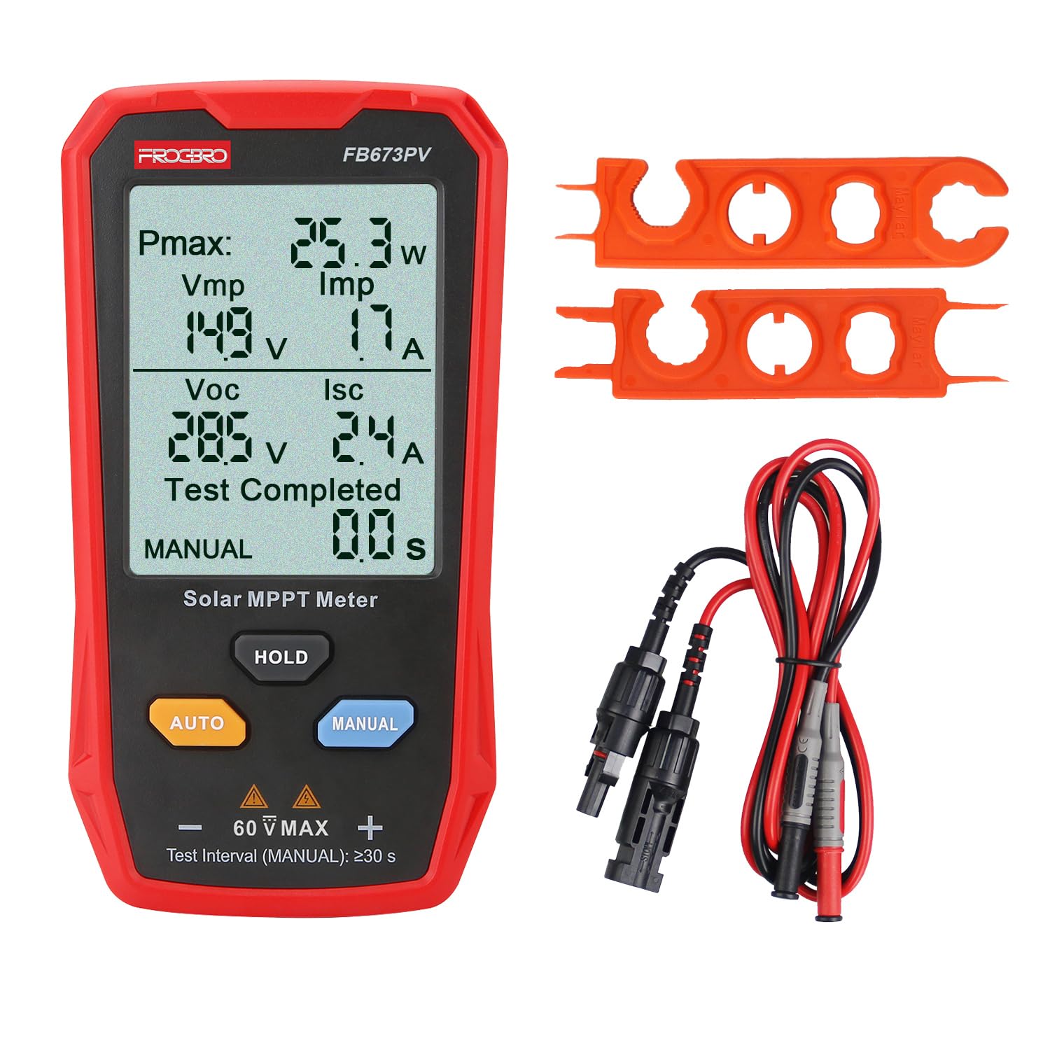 Amazon.com : FrogBro Upgrade Solar Panel Tester Meter Photovoltaic ...