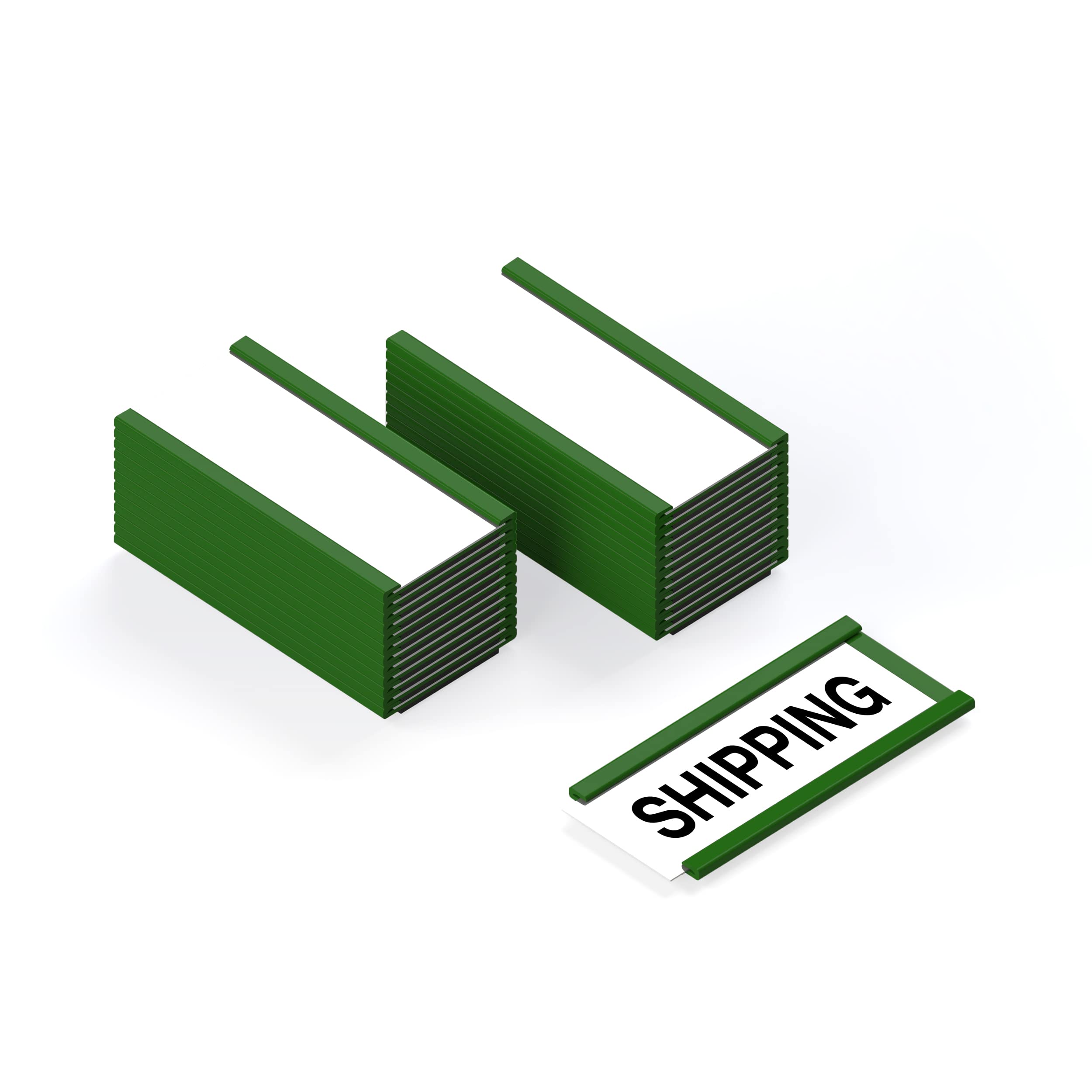 Amazon.com : Magnatag® 1" x 2" Green Magnetic Card and Label Holders ...