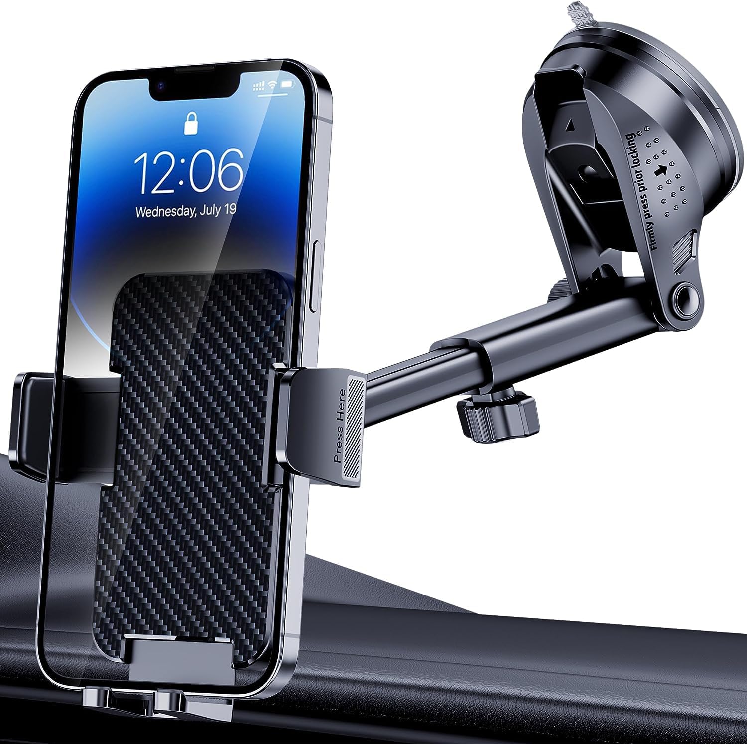 Amazon.com: TICILFO Car Phone Holder [Military-Grade Suction] Phone ...