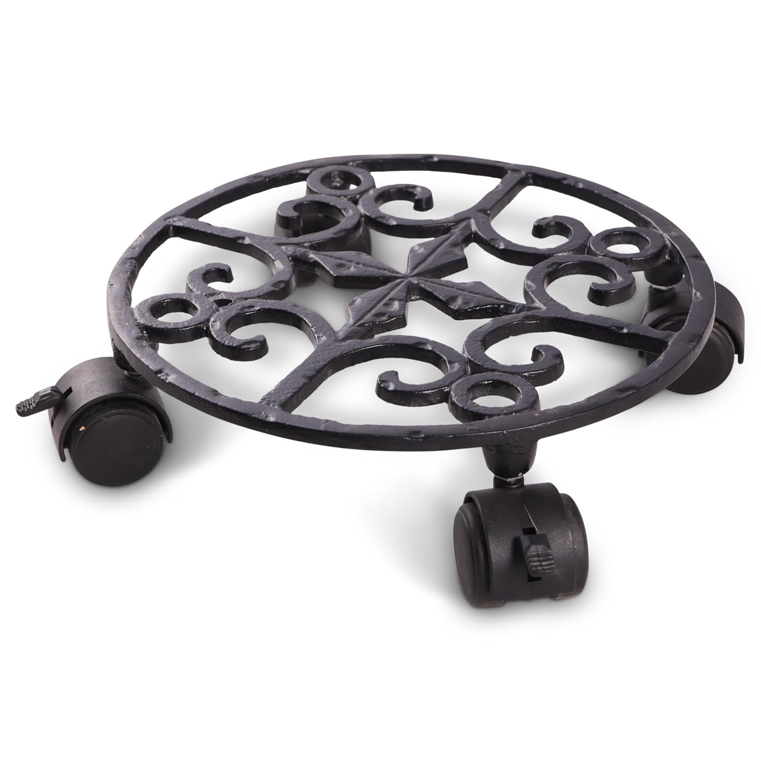 Sharpex Heavy Duty Plant Pot Trolley with Wheels | 1 PC Round Plant ...
