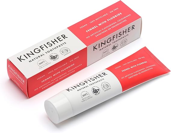 Kingfisher Natural Toothpaste Fennel with Fluoride | Suitable for ...