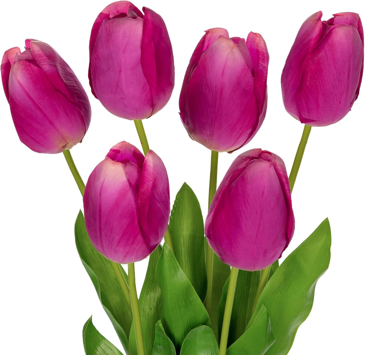 Amazon.com: Arborus 6PCS 23" Fake Tulip Flowers Artificial Fuchsia ...