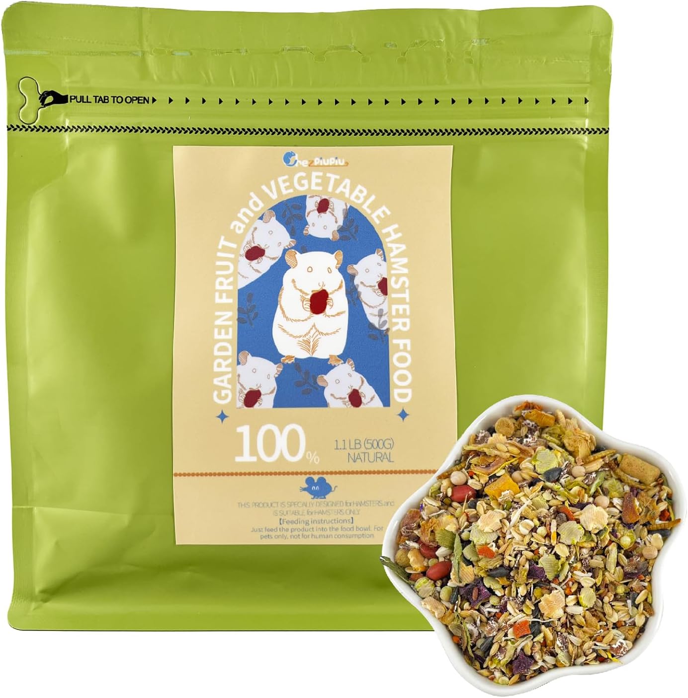 Amazon.com : chezpiupiu Garden Fruit & Vegetable Hamster Food Mix ...