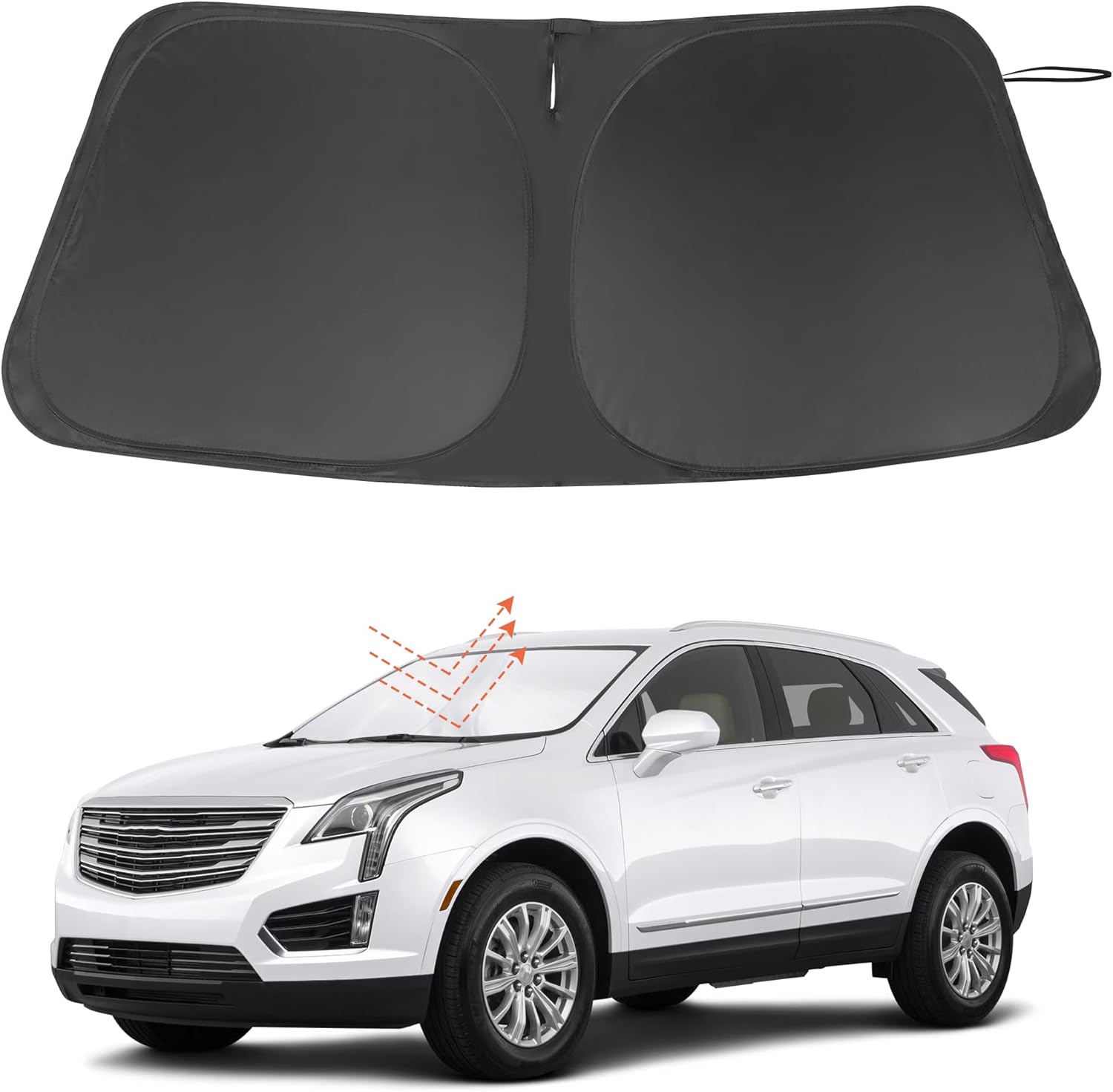 Windshield Sun Shade Custom Fit for 2017-2024 2025 Cadillac XT5 ...