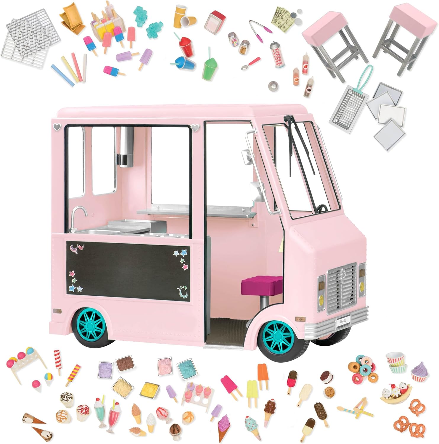 Amazon.com: Our Generation Camión de helados para muñecas de 18 ...