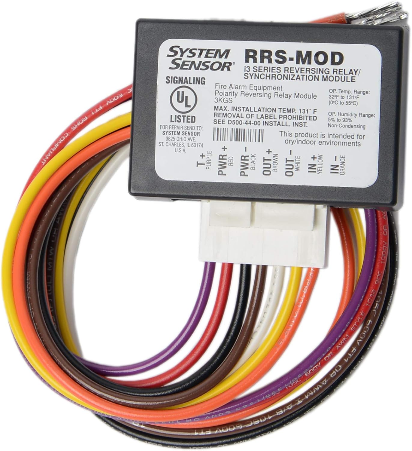 Amazon.com: SYSTEM SENSOR RRSMOD REVERSE RELAY MODULE FOR i3 : Electronics