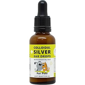 2 X Colloidal Silver Antibacterial Pets Ear Drops with Essential Oils ...