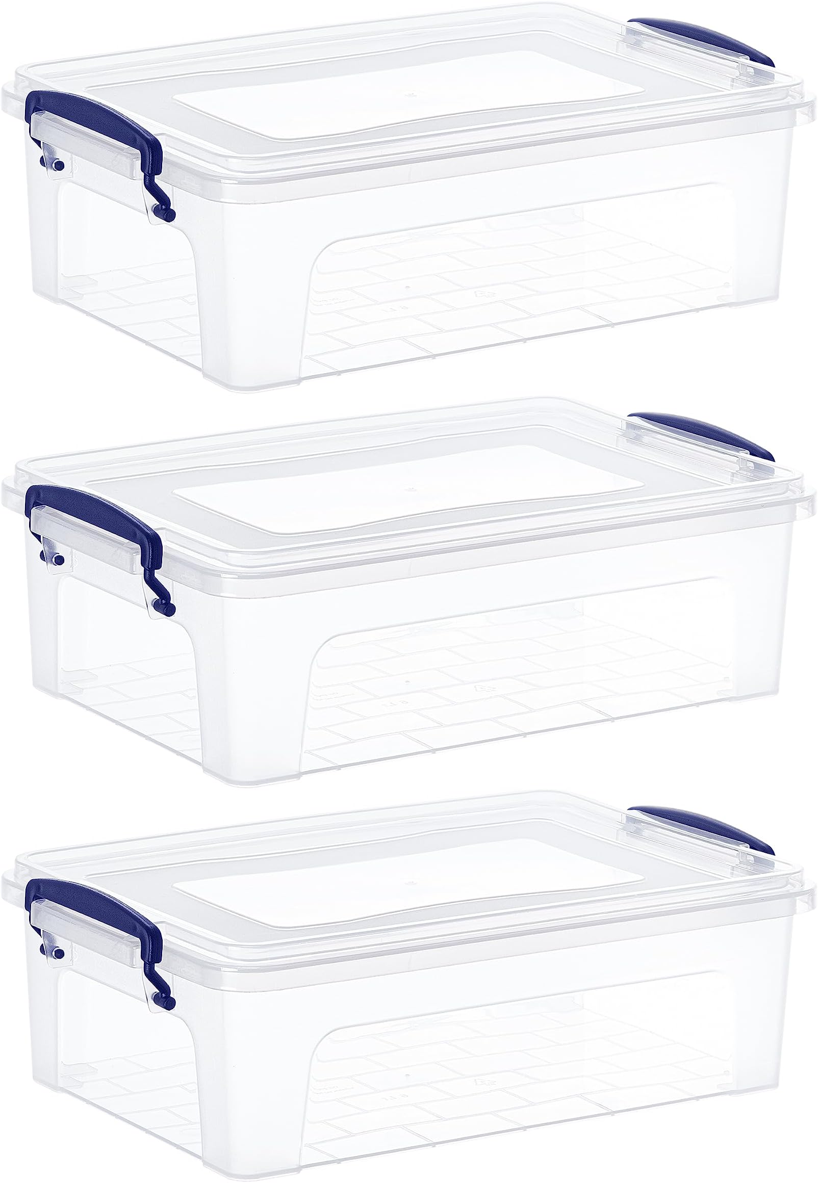 Amazon.com - Superio 10 Qt Clear Plastic Storage Bins with Lids and ...