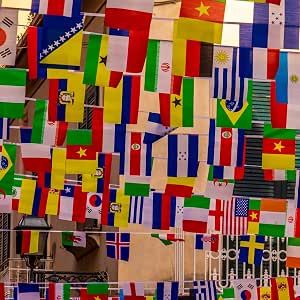 Amazon.com: World Banner,200 Countries Flags,164 Feet 8.2'' x 5.5 ...