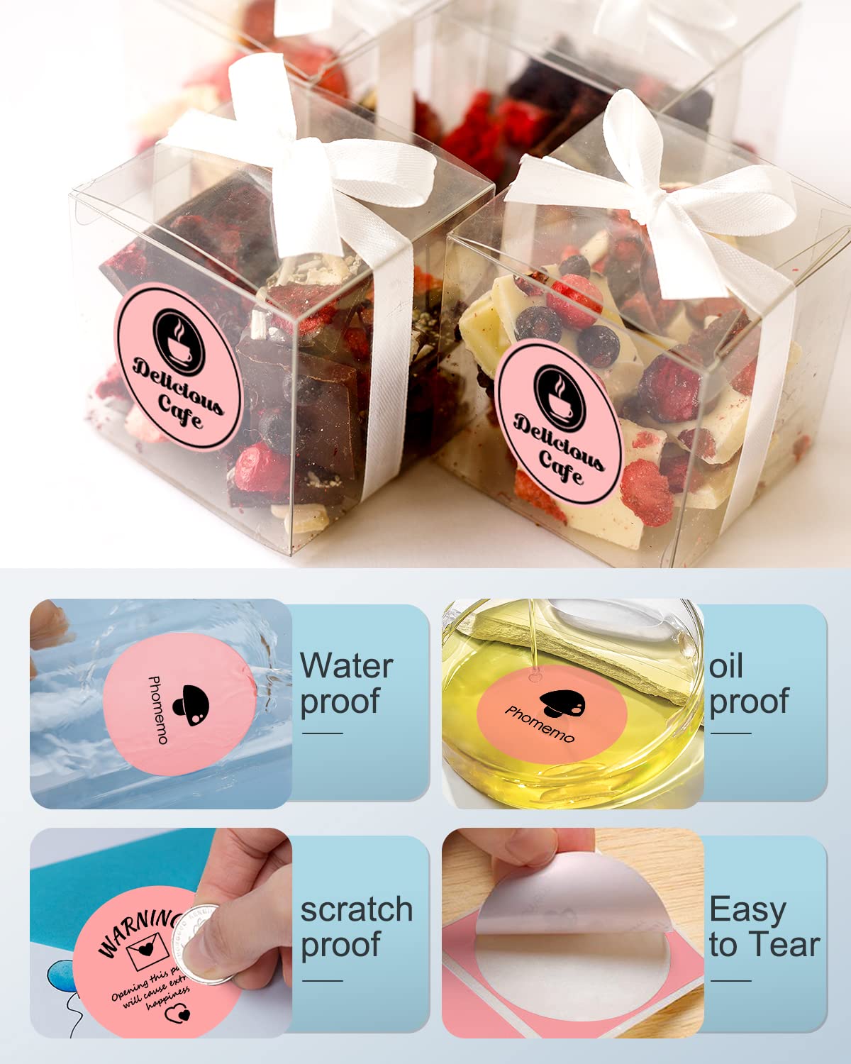 Snapklik.com : 2" Circle Thermal Labels, Self-Adhesive Round Direct ...