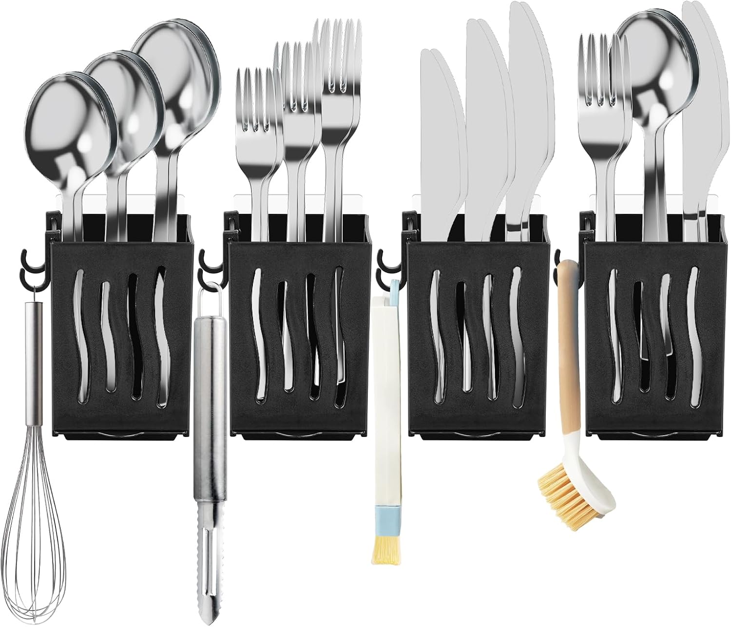 Amazon.com - IWNTWY Utensil Drying Rack, 4Pcs Wall Mounted Utensil ...