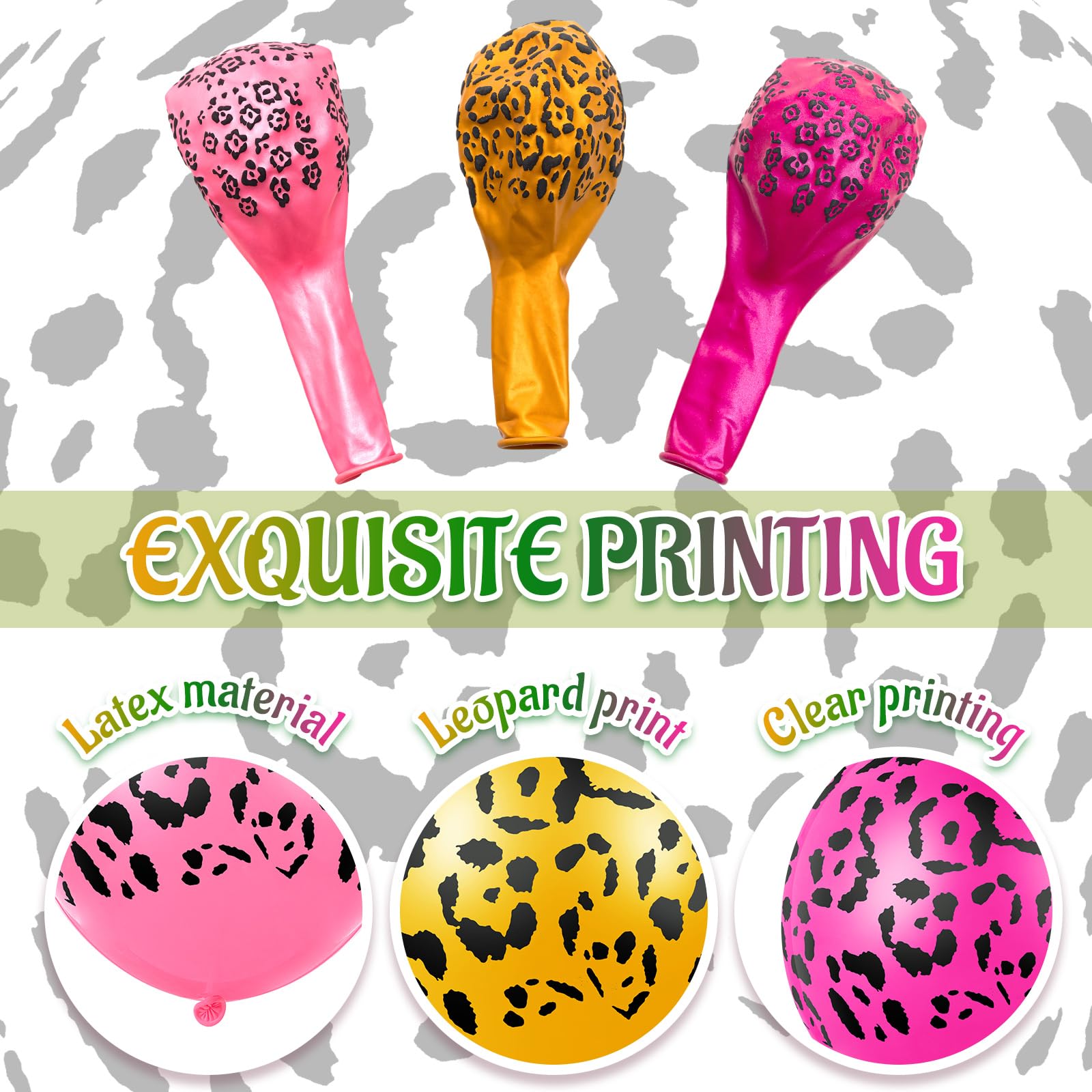 Snapklik.com : 36 Pcs Cheetah Balloons Leopard Print Balloons Spots ...