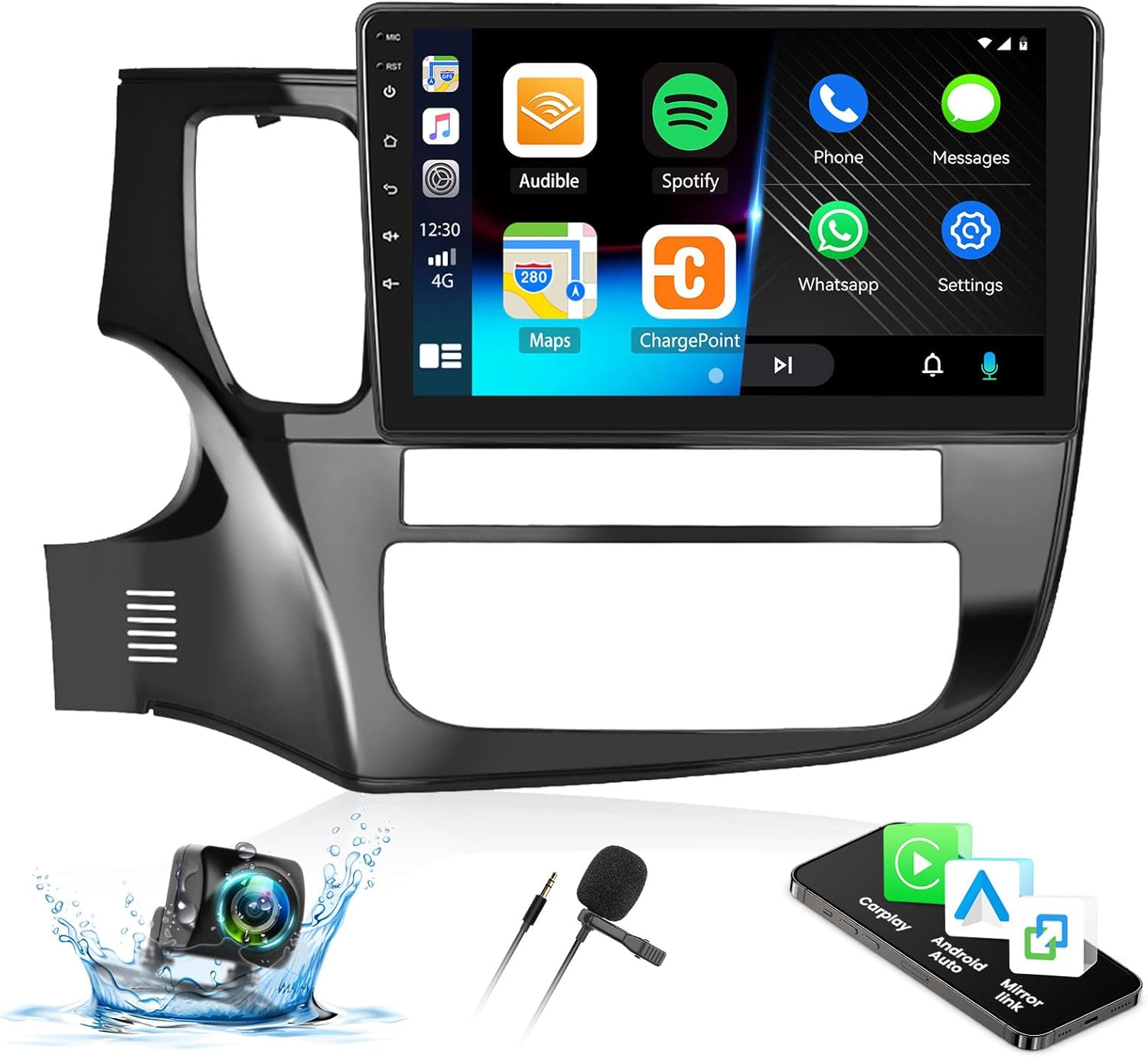 Amazon.com: 2+64G Android Car Stereo for Mitsubishi Outlander 2012-2018 ...