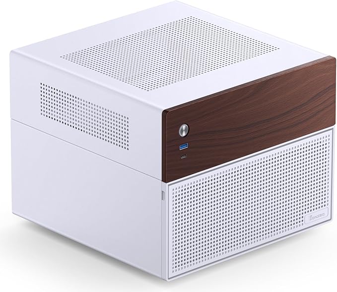 Amazon.com: JONSBO N4 White NAS Pc Case, Walnut Wood, 8-Drive Bay/6 * 3 ...