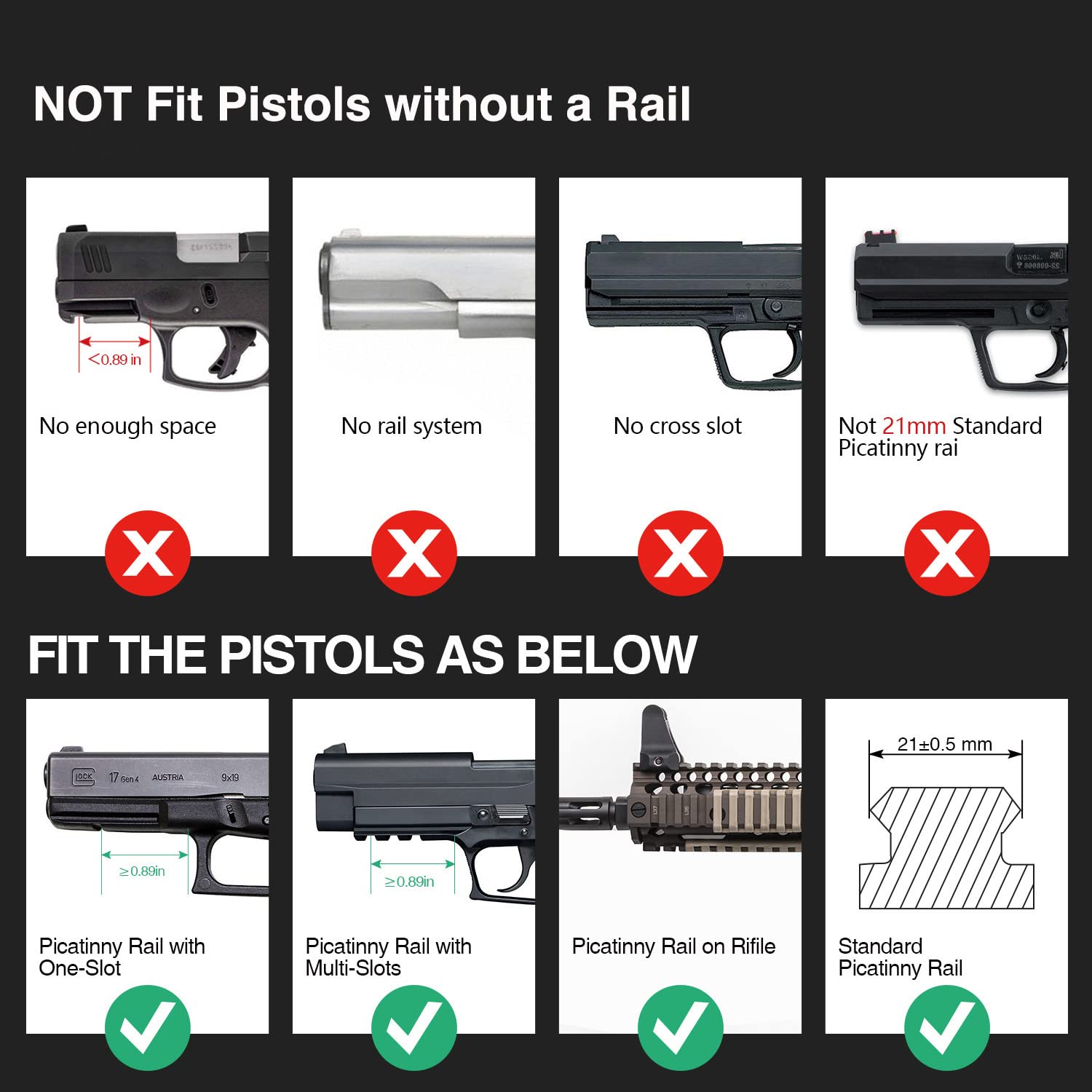 Snapklik.com : SOLOFISH Low Profile Beams For Guns, Magnetic ...