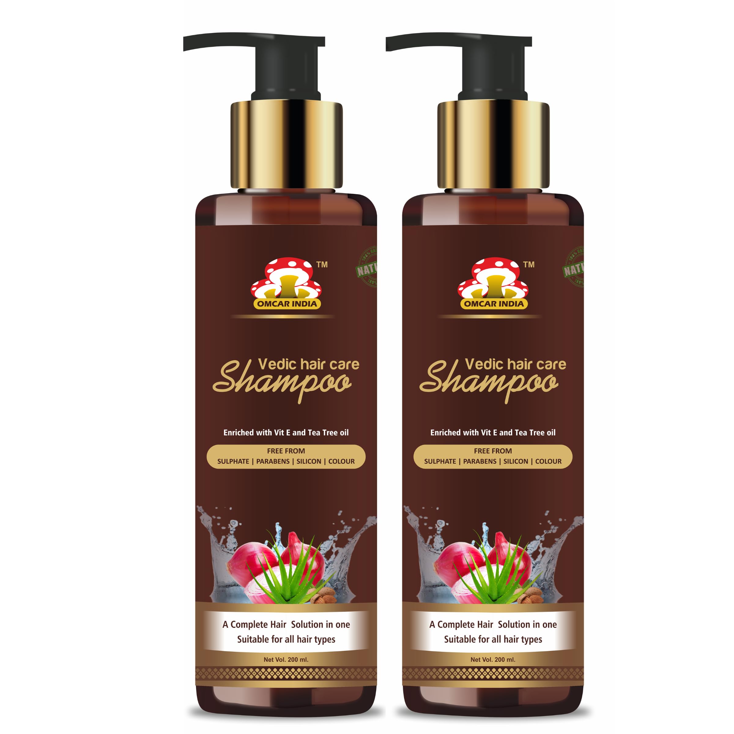 Buy Vedic Hair Care Shampoo for hair growth & hair fall control 200ml ...