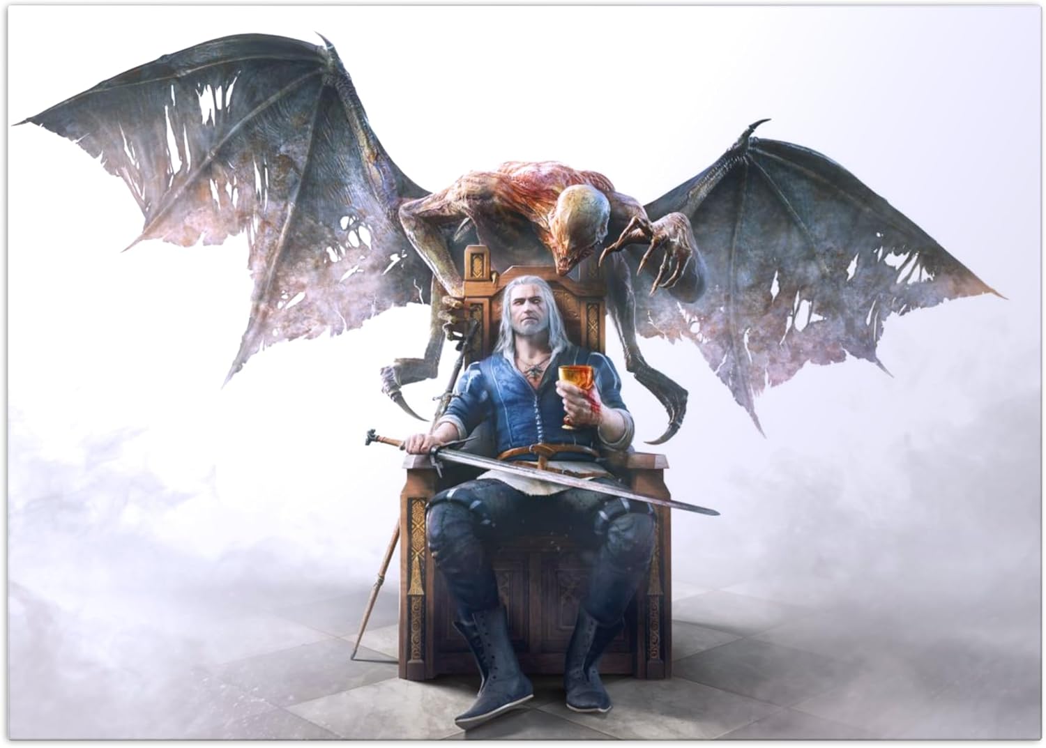 Amazon.com: Displate Official Witcher Metal Poster Magnetic Mounting ...