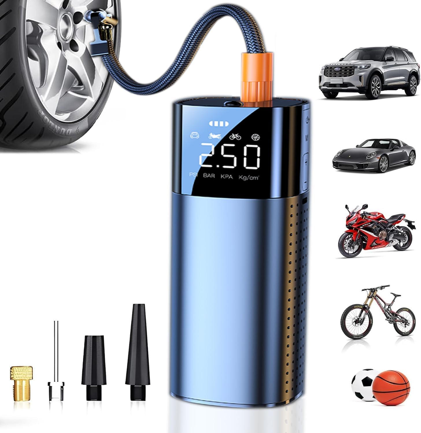 Amazon.com: Tire Inflator Portable Air Compressor - Air Pump for Car ...