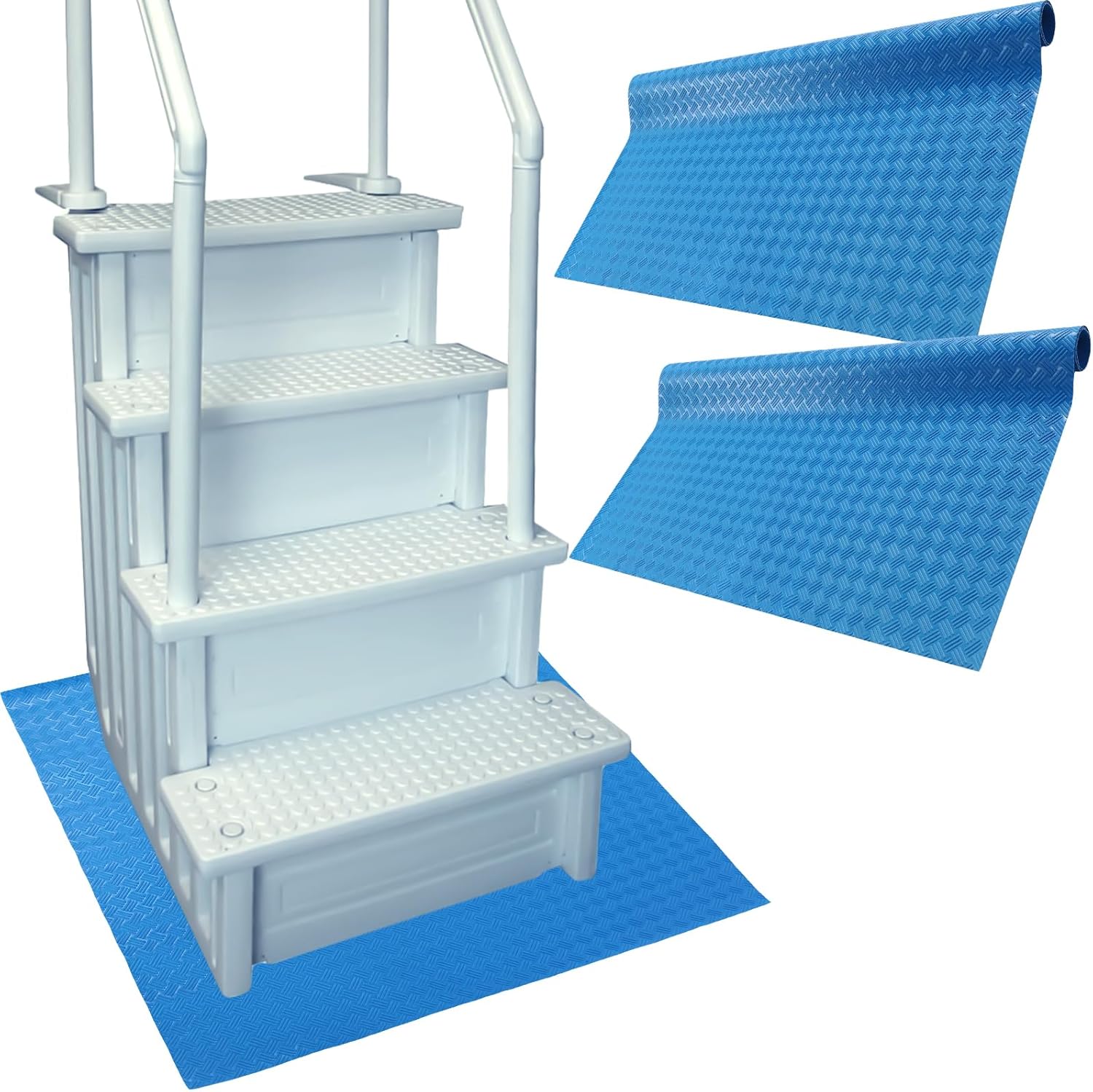 Amazon.com: Drydiet 2 Pcs Swimming Pool Ladder Mat 35.43 x 35.43 x 0.06 ...