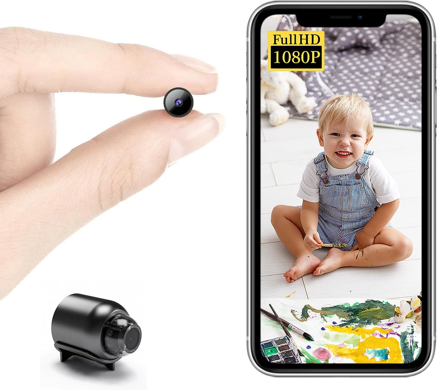 Amazon.com : Smallest Wireless WiFi Camera,HD1080P Portable Spy Camera ...