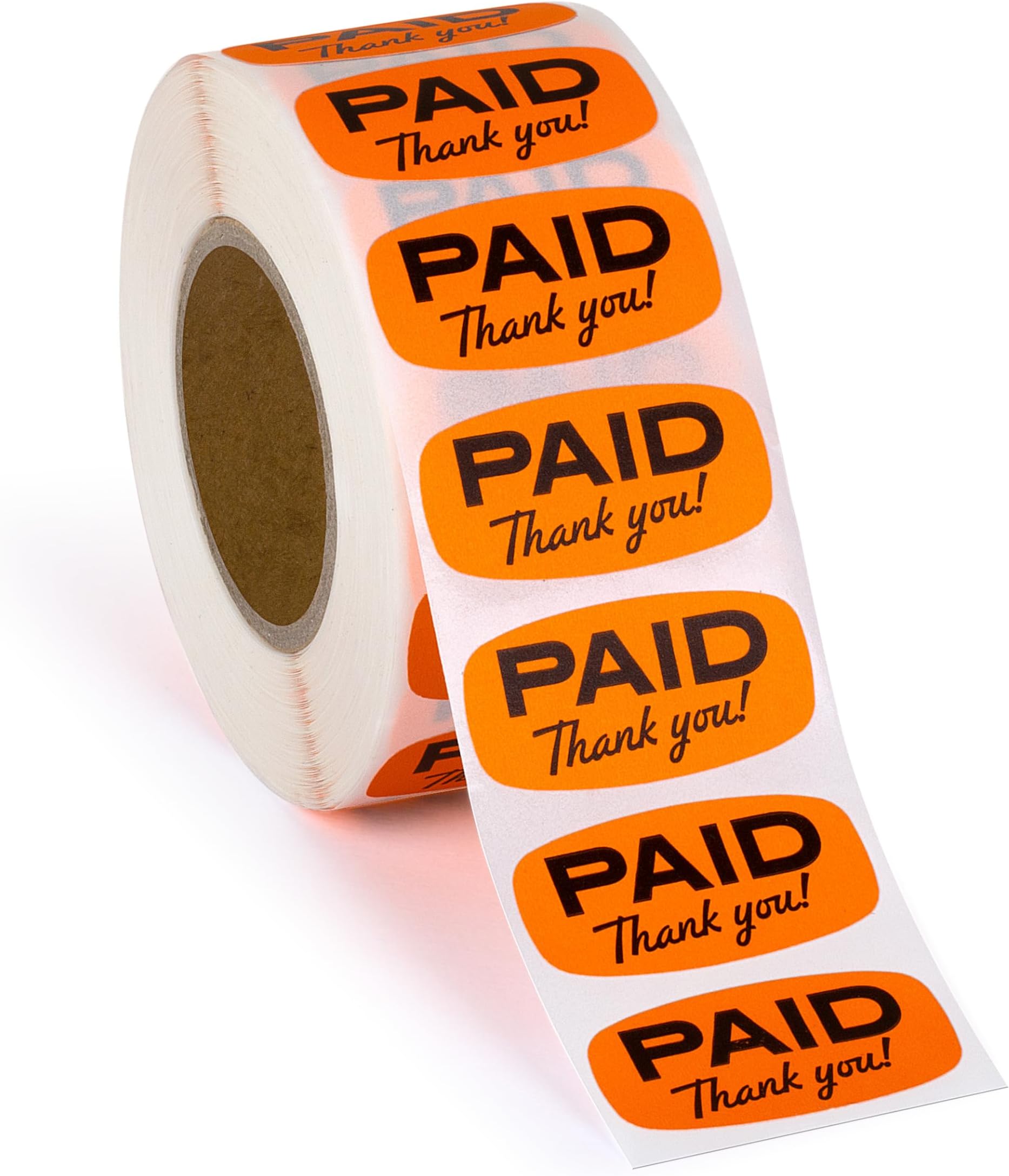 Amazon.com : 1000 pcs Paid Stickers Self Adhesive Labels Bright Orange ...