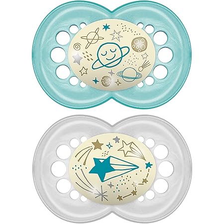 Amazon.com: MAM Perfect Night Baby Pacifier, Patented Nipple, Glows in ...