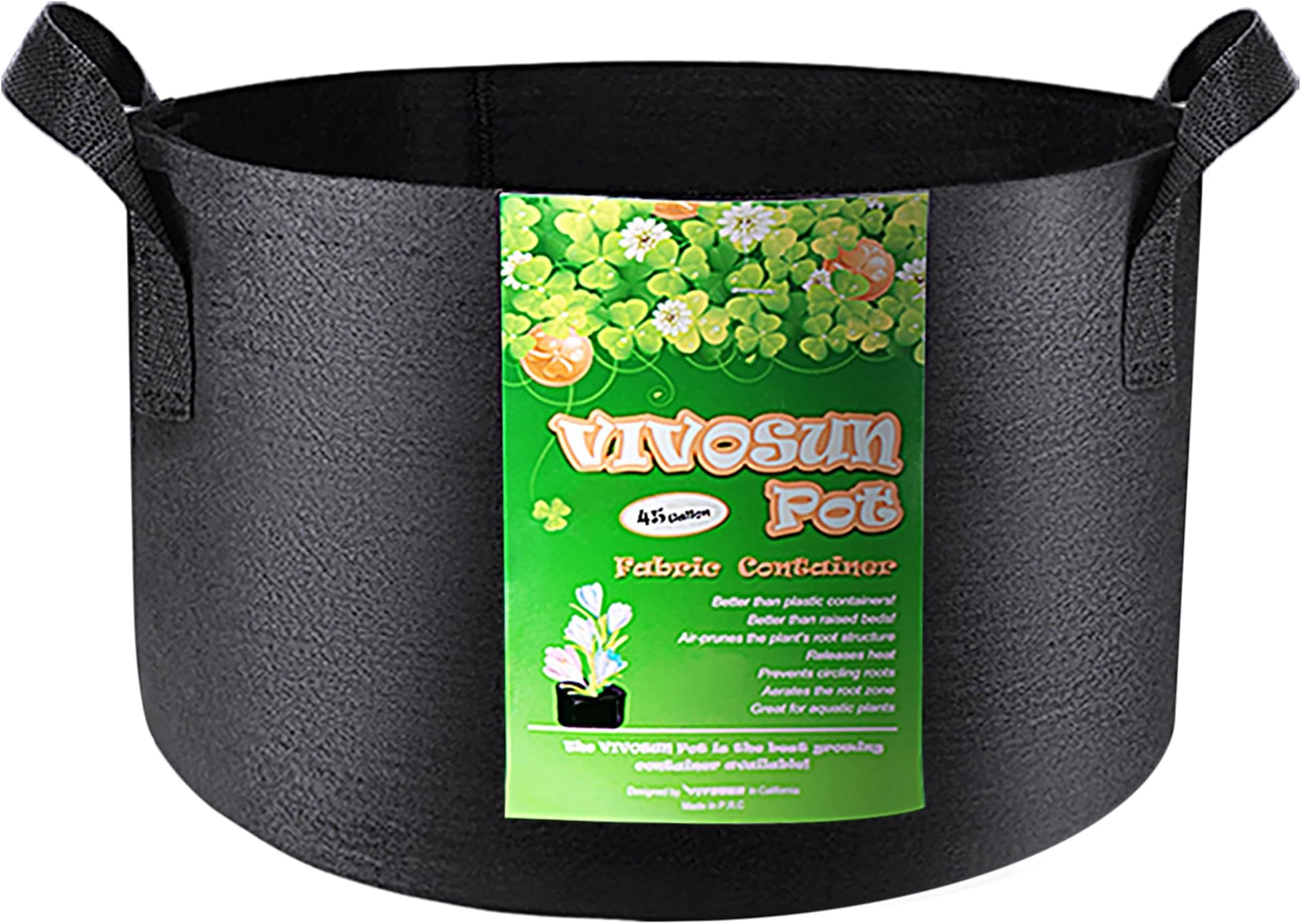 Amazon.com : Smart Pots 45-Gallon Smart Pot Soft-Sided Container, Tan ...