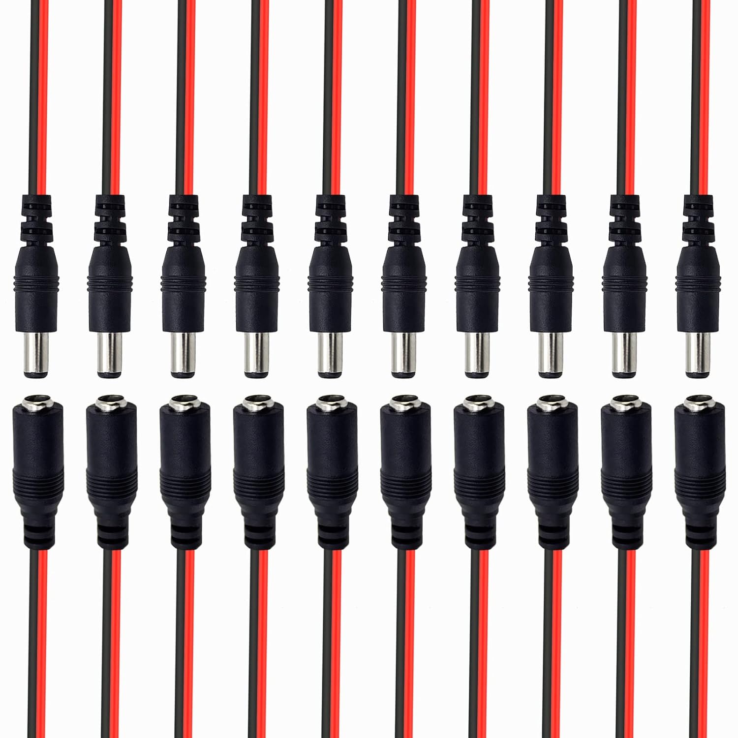 Amazon.com: ThePoEstore 10 Pairs DC Power Cable 12v 5a Plugs Male ...
