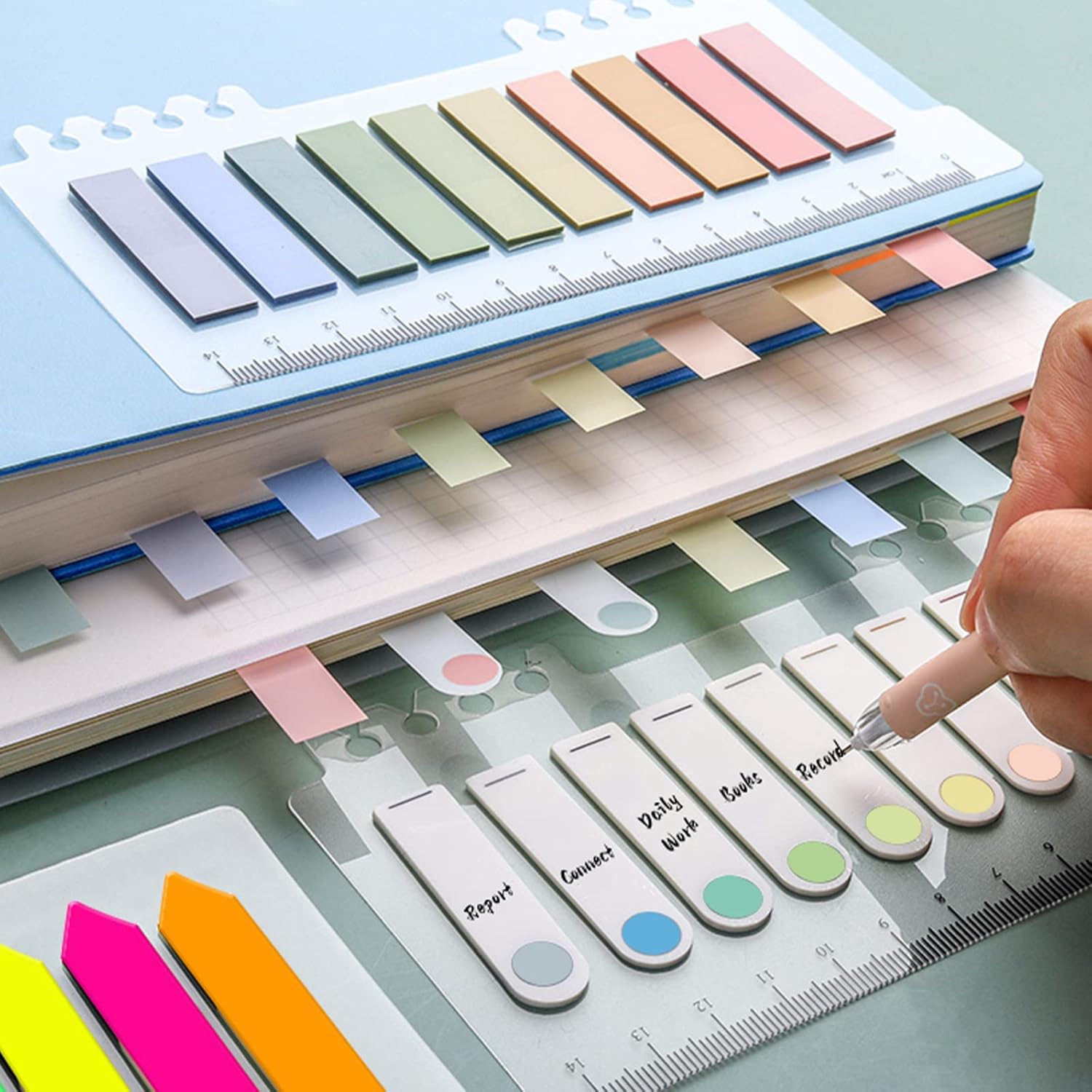 Buy Siauwal 700 Pcs Index Tabs, 4 Pack Note Page Markers, Writable and ...