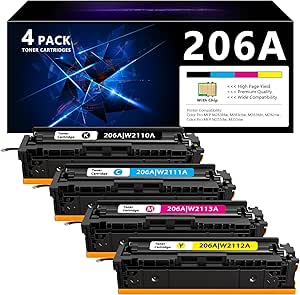 Amazon.com: 206A Toner Cartridges 4 Pack Set :M283fdw M283cdw Replacement for HP 206A 206X for ...