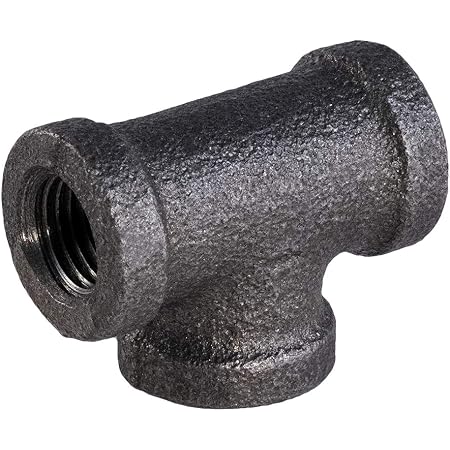 PIPE DÉCOR 1 in. Black Malleable Iron Tee, 4 Pack, for DIY Pipe ...