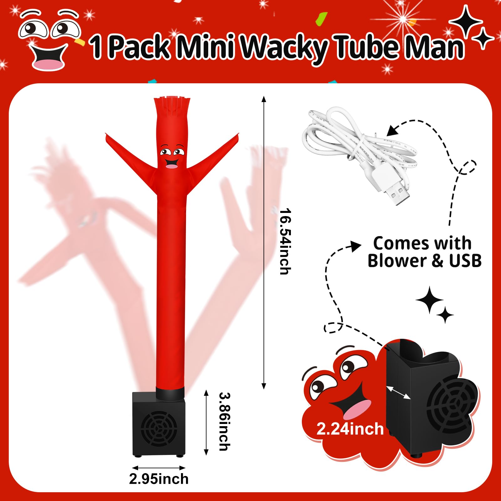 Snapklik.com : Poen Mini Wacky Waving Inflatable Tube Guy For Kids Gift
