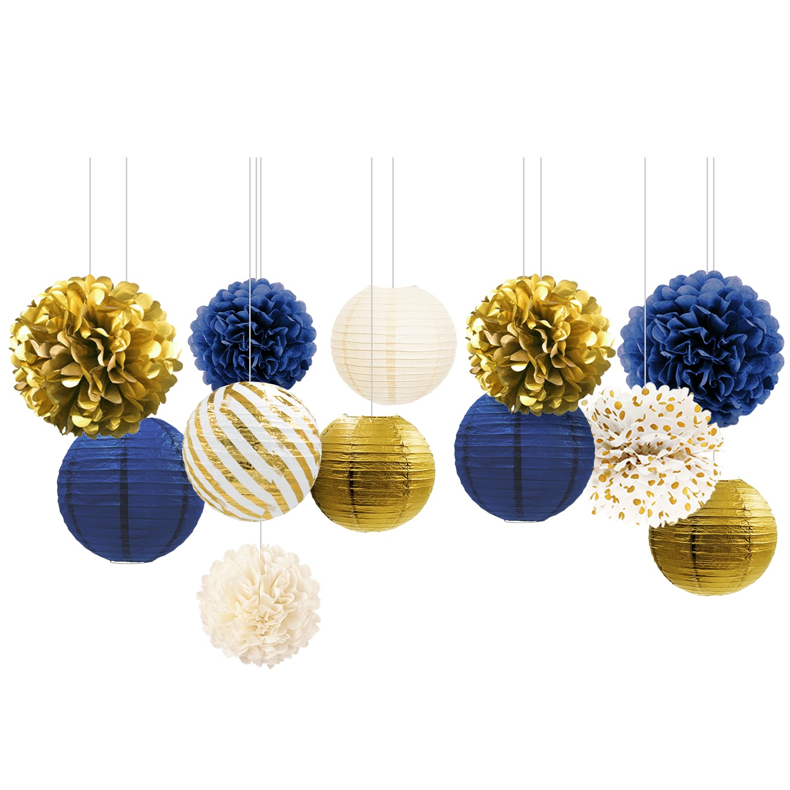 Navy Blue Paper Lanterns 20Pcs 6 Inch 12 Inch Paper Lanterns Assort