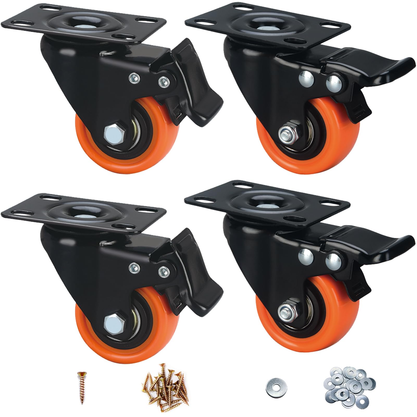 Snapklik.com : ASRINIEY 2 Inch Caster Wheels, Casters Set Of 4 Heavy ...