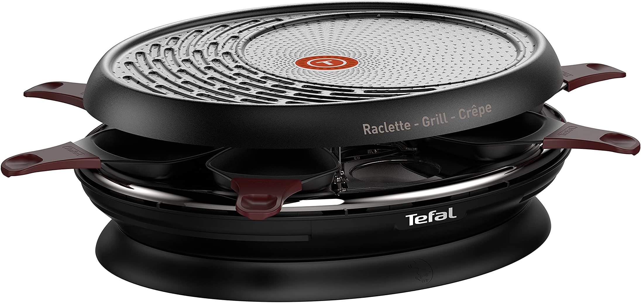 Tefal Appareil à raclette avec plaque crêp'party, 1050 W, Revêtement ...